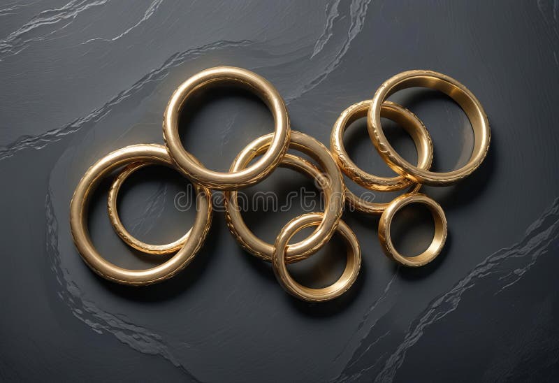 A High Quality Professional Photo of Shiny Gold Rings Stock ...