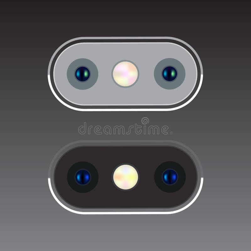 High-quality Realistic Horizontal Camera for Mobile Phone Stock Vector ...