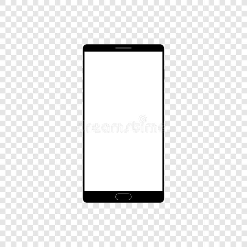 High Quality Realistic Smart Phone Mock Up with Empty Screen. Black ...