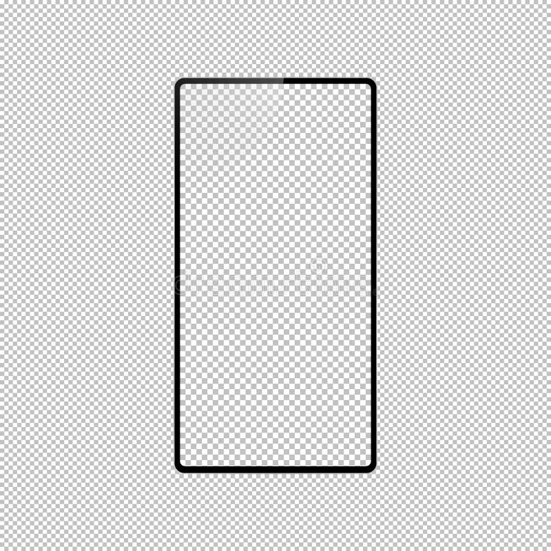 High Quality Realistic Smart Phone Mock Up with Empty Screen. Black ...