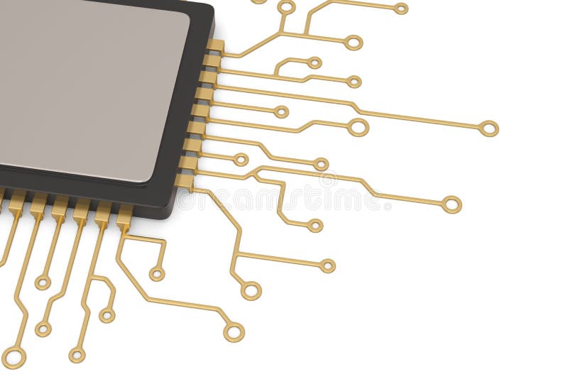 High Quality Rendering, CPU Isolated on White Background, 3D Rendering ...