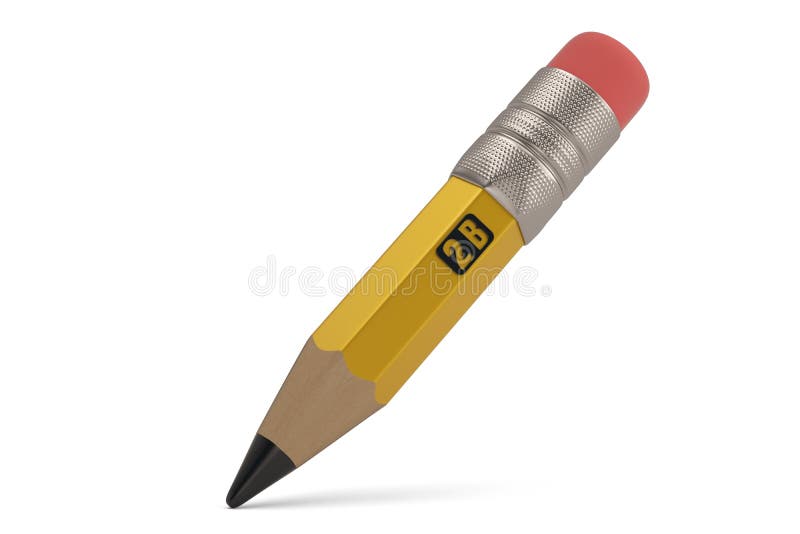 High Quality Rendering Pencil Isolated on White Background, 3D ...