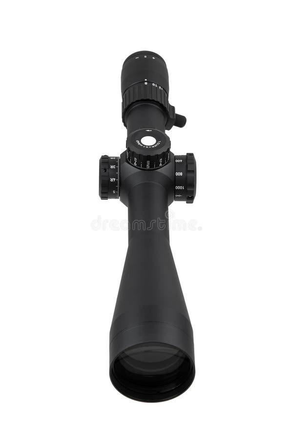 A High-quality Rifle Scope with Adjustment Knobs, a Sleek Black Finish ...
