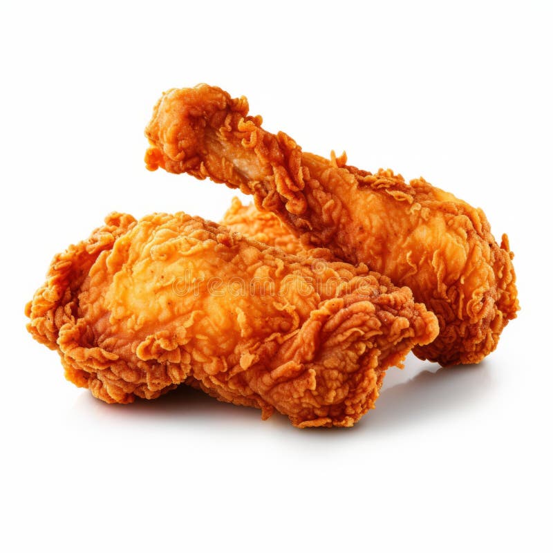 High Quality Rtx on Style Fried Chicken on White Background Stock ...