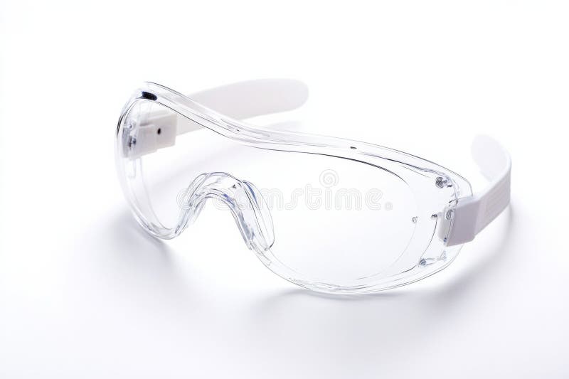 High Quality Safety Goggles with Clear Lenses Isolated on White ...