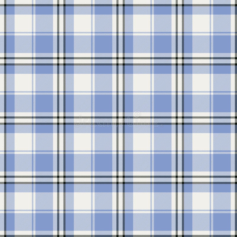Blue and White Plaid Shirt Fabric Pattern Vector Illustration Seamless ...