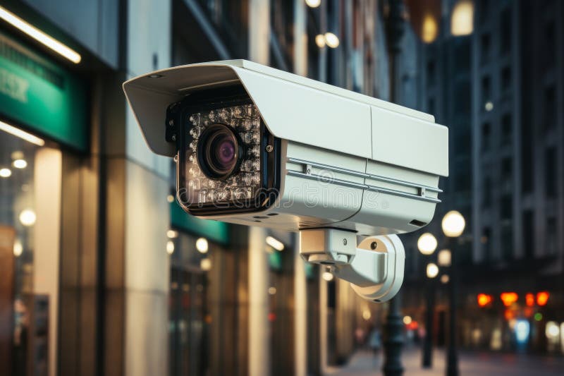 High Quality Security Camera Mounted on House with Clear Street View ...