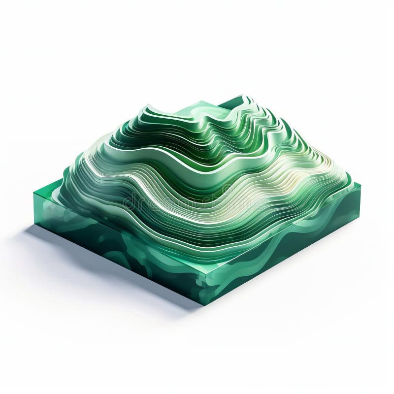 High-quality Shiny Plastic Isometric Square Model of Mound Stock ...
