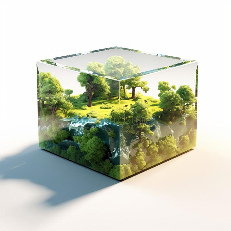 High-quality Shiny Plastic Isometric Square Scenery Model Design Stock ...