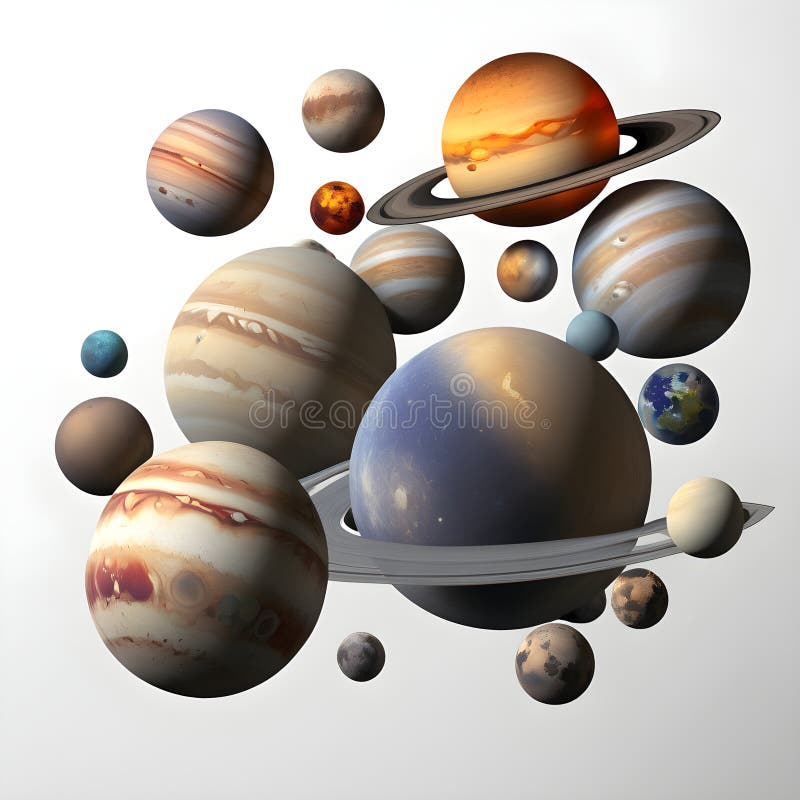 High Quality Solar System Planets Stock Illustration - Illustration of ...