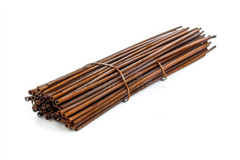 High Quality Steel Rebar Isolated on a White Background Showcasing ...