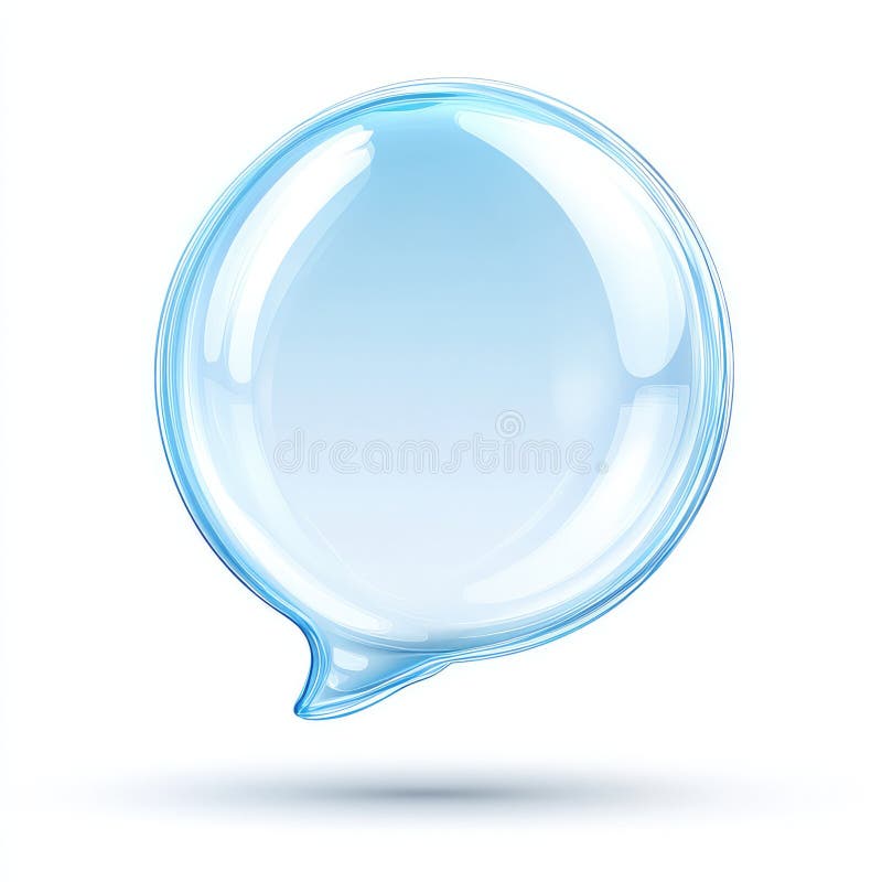 High-Quality Transparent Speech Bubble Icon with Realistic 3D Effect ...