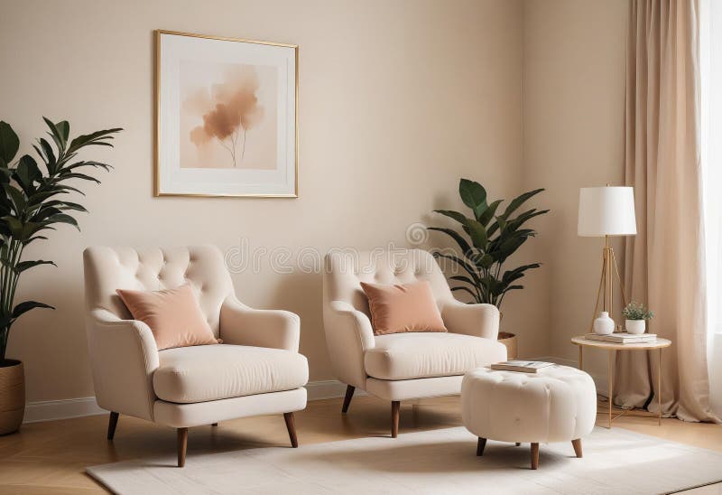 A High Quality Ultra-realistic Image of a Stylish Room Interior Stock ...