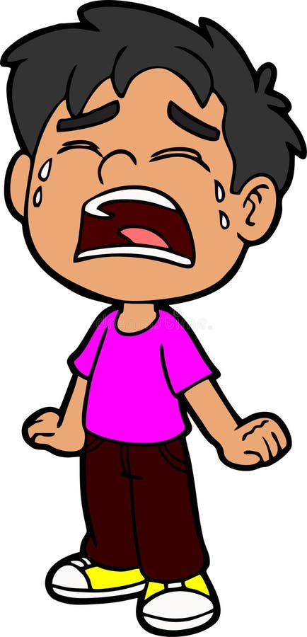 High Quality Vector of Boy Crying because it is Very Sad Stock Vector ...