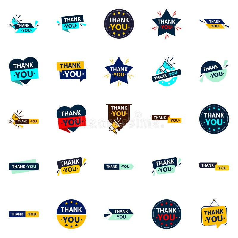 25 High Quality Vector Designs for Expressing Gratitude Stock Vector ...