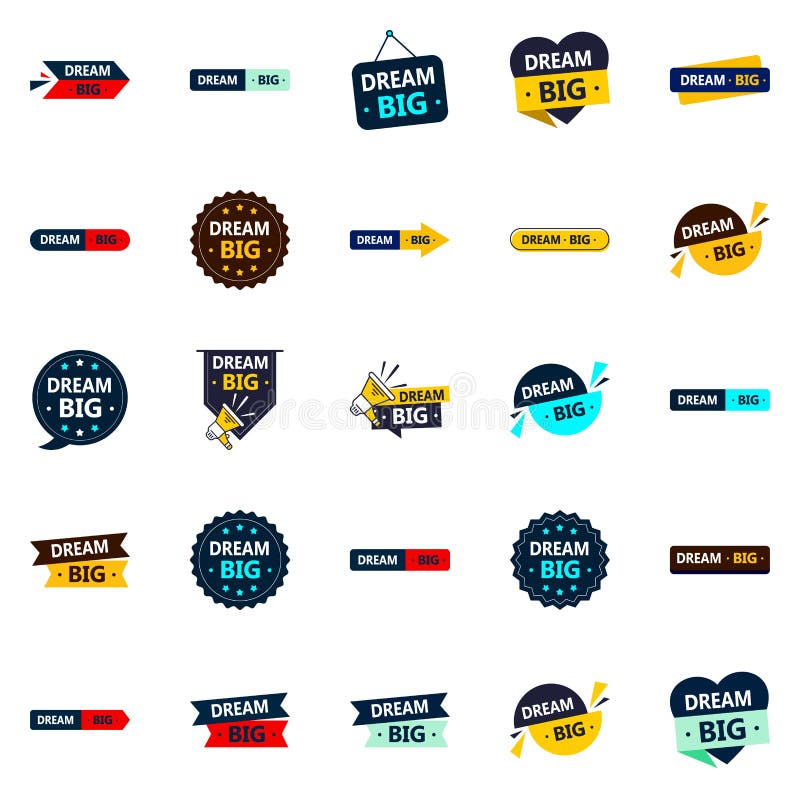 25 High Quality Vector Designs for Setting and Achieving Big Goals ...