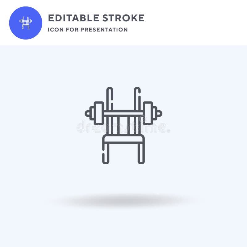 Bench Press icon vector stock vector. Illustration of sign - 345286109