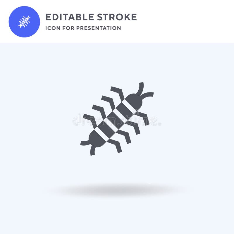 Centipede icon vector stock vector. Illustration of millipede - 345325918