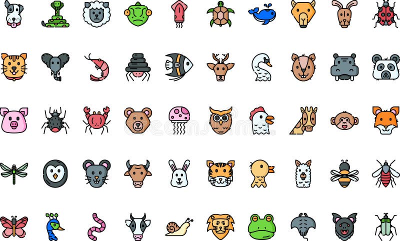 Animals Icons High-Quality Vector Icons Collection with Editable Stroke ...