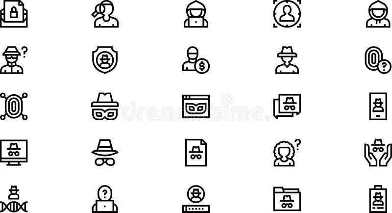 Anonymous Characters Icons High-Quality Vector Icons Collection with ...