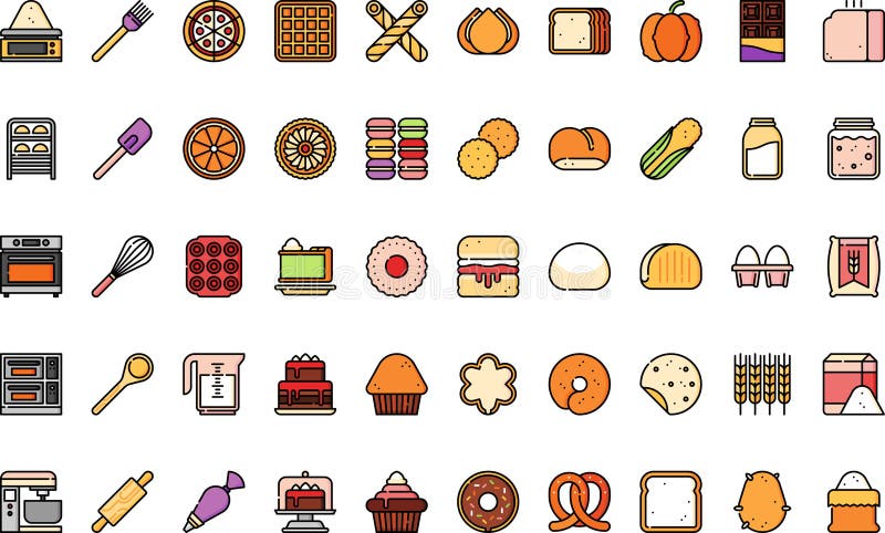 Bakery Icons High-Quality Vector Icons Collection with Editable Stroke ...