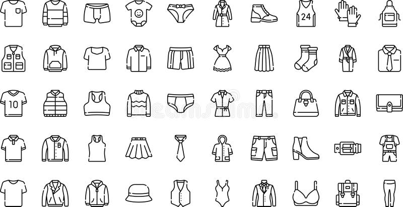 Clothes Icons High-Quality Vector Icons Collection with Editable Stroke ...