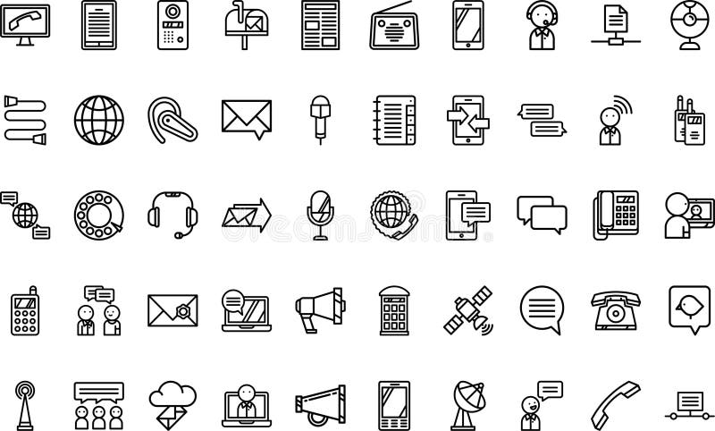 Communication Icons Pack High-Quality Vector Icons Collection with ...
