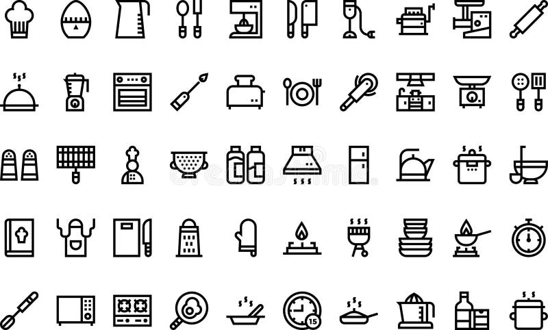 Cooking Icons High-Quality Vector Icons Collection with Editable Stroke ...