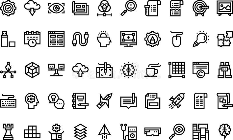Design Thinking Icons High-Quality Vector Icons Collection with ...