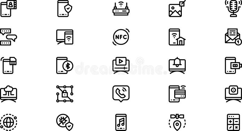 Devices Applications Icons High-Quality Vector Icons Collection with ...