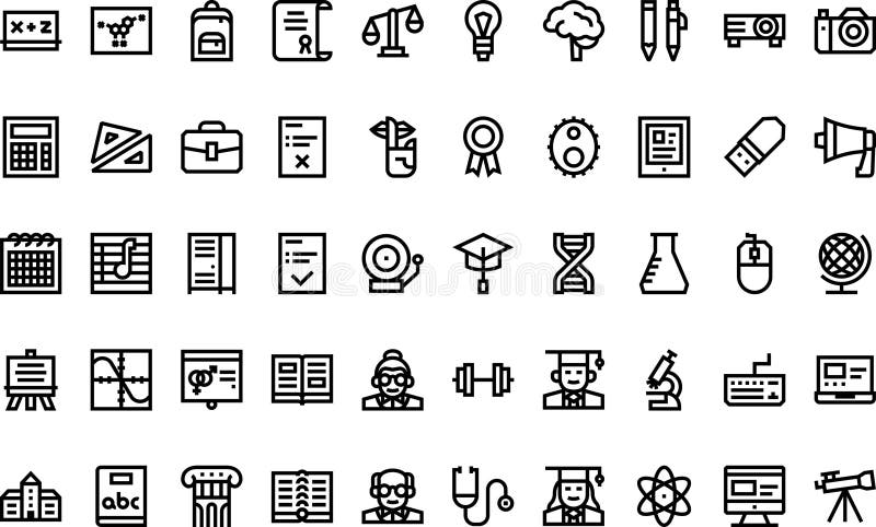 Education Icons High-Quality Vector Icons Collection with Editable ...