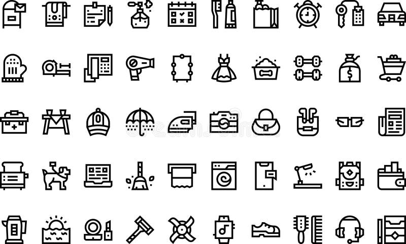 Everyday Stuff Icons High-Quality Vector Icons Collection with Editable ...