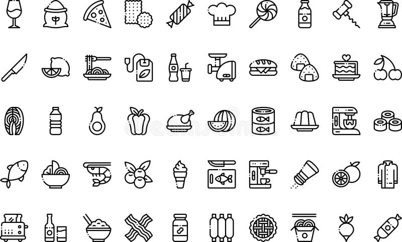 Gastronomy Icons High-Quality Vector Icons Collection with Editable ...