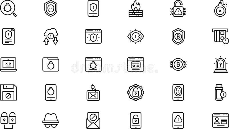 Hacker Icons High-Quality Vector Icons Collection with Editable Stroke ...