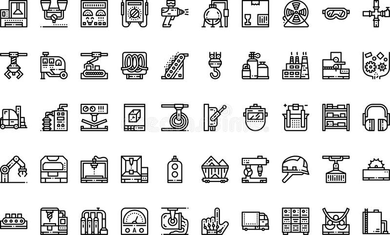 Industrial Process Icons High-Quality Vector Icons Collection with ...