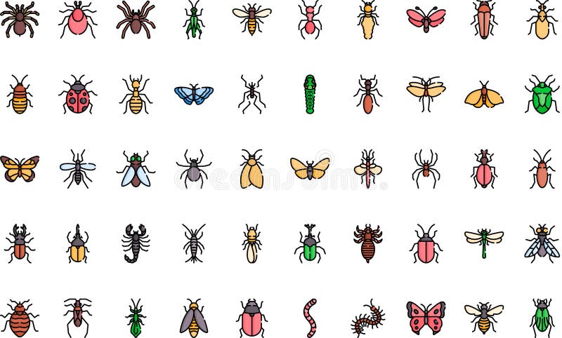Insects Icons High-Quality Vector Icons Collection with Editable Stroke ...