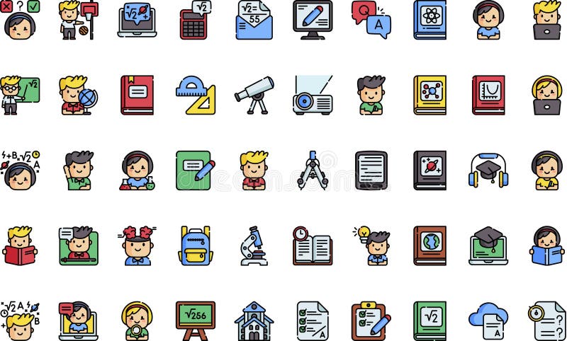 Learning Icons High-Quality Vector Icons Collection with Editable ...