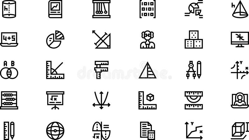 Maths Icons High-Quality Vector Icons Collection with Editable Stroke ...