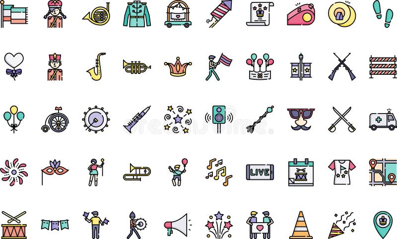 Parade Icons High-Quality Vector Icons Collection with Editable Stroke ...
