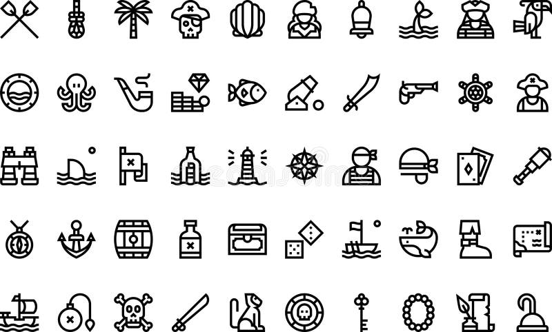 Pirates Icons High-Quality Vector Icons Collection with Editable Stroke ...