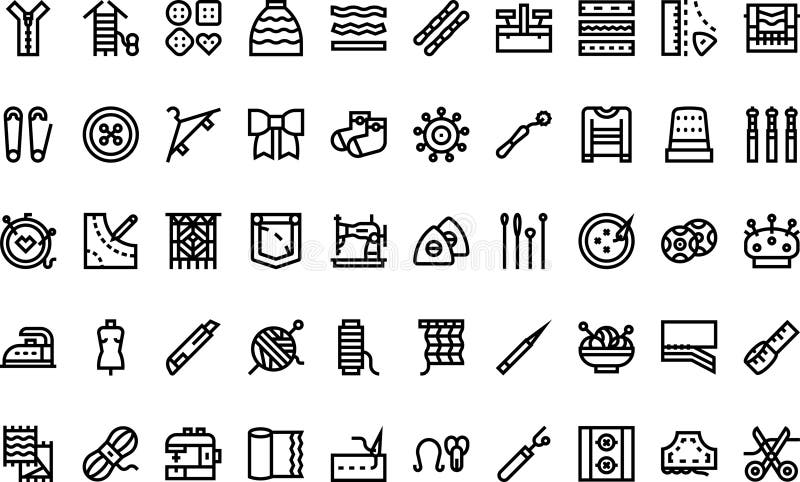 Sewing Icons High-Quality Vector Icons Collection with Editable Stroke ...