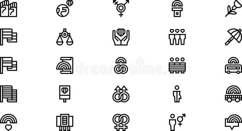 World Pride Day Icons High-Quality Vector Icons Collection with ...