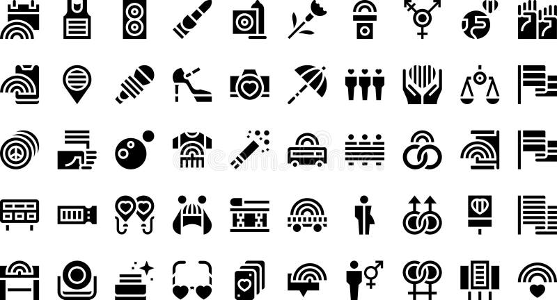 World Pride Day Icons High-Quality Vector Icons Collection with ...