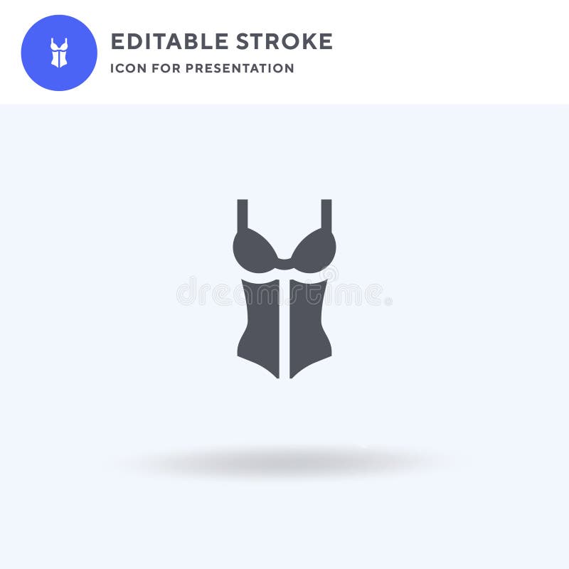 Corset icon vector, filled stock vector. Illustration of female - 343997065