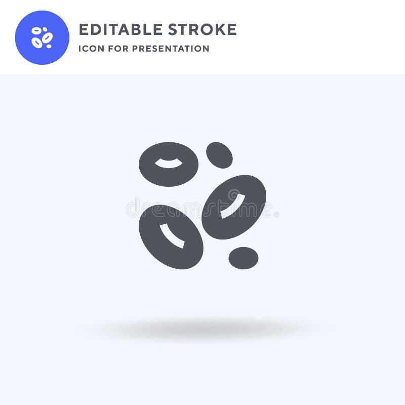 Red Blood Cells Icon Vector Stock Vector - Illustration of microscopic ...