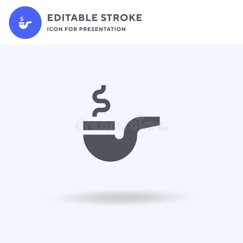 Smoke Pipe icon vector stock vector. Illustration of addiction - 343952842