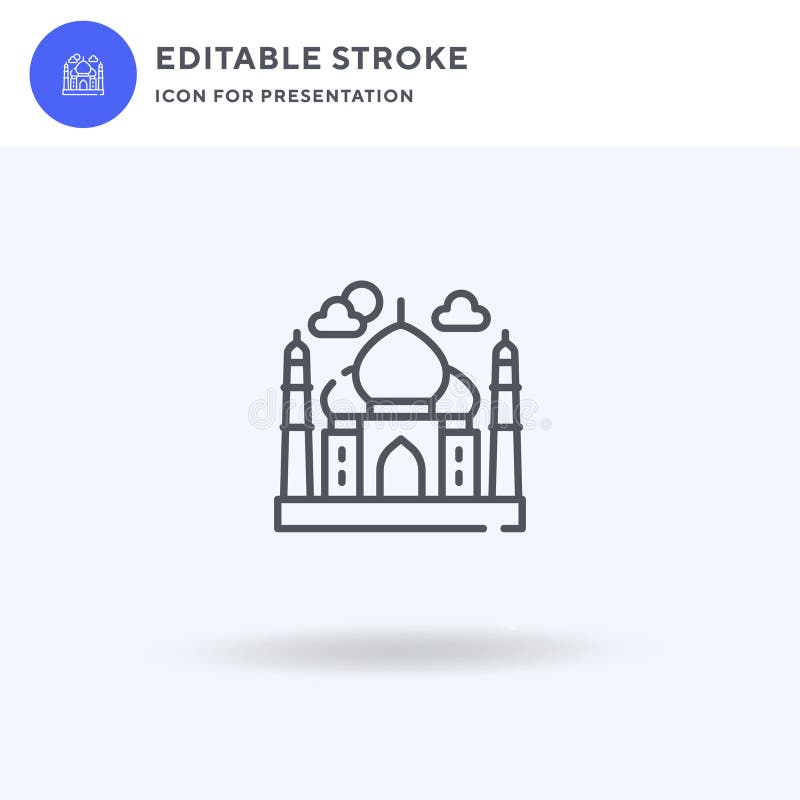 Taj Mahal icon vector stock vector. Illustration of isolated - 345357171
