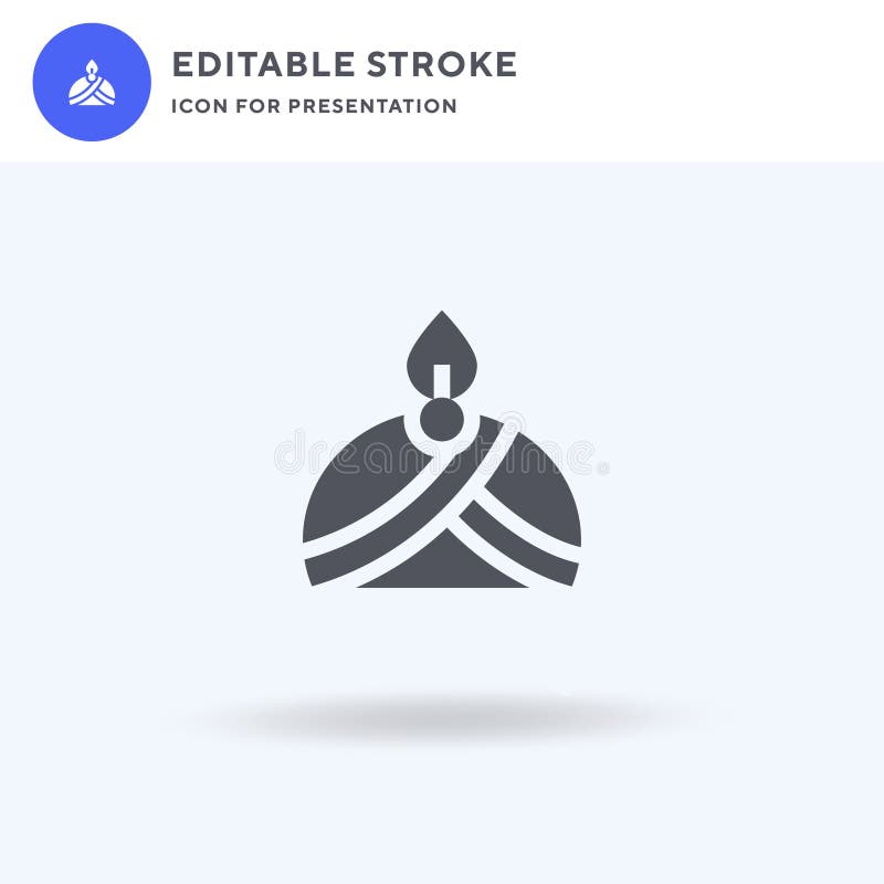 Turban icon vector, filled stock vector. Illustration of graphic - 345300855