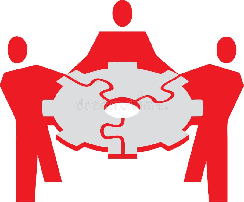 High Quality Vector Illustration of the Cooperation Process in Working ...
