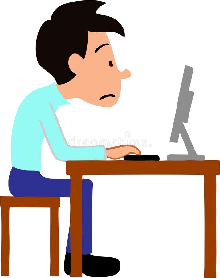 A High Quality Vector Illustration of the Wrong Way To Sit while ...